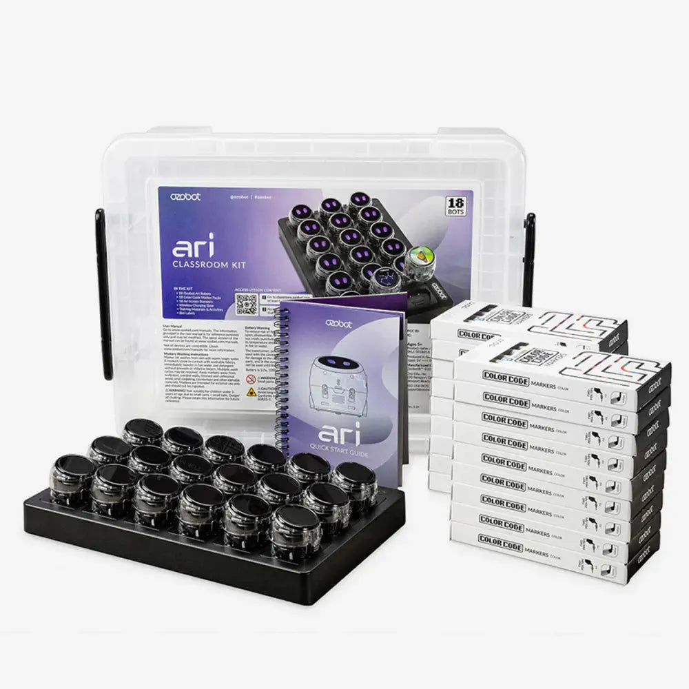 Ozobot Ari Classroom Kit, Coding Robot AI-Powered Educational STEAM Interactive Touch Screen ...
