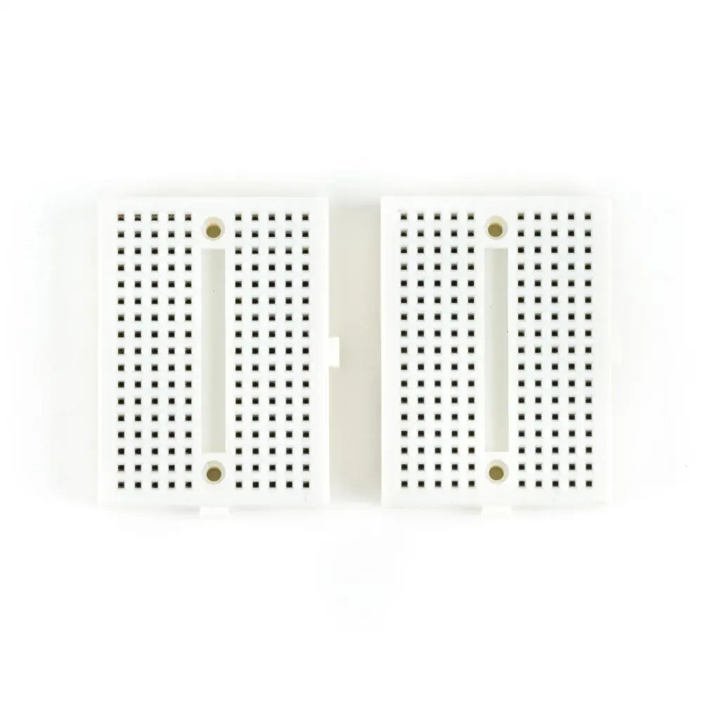 170 Tie Point Mini Solderless Breadboard Pair - White - RobotShop