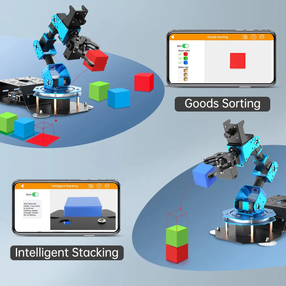 Hiwonder Armpi Fpv Ai Vision Raspberry Pi Ros Robotic Arm With Python Open Source Developer Kit