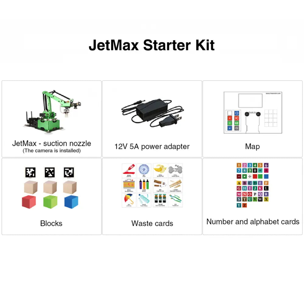 Hiwonder JetMax JETSON NANO Robot Arm ROS Open source Vision Recognition Program (Starter Kit ...