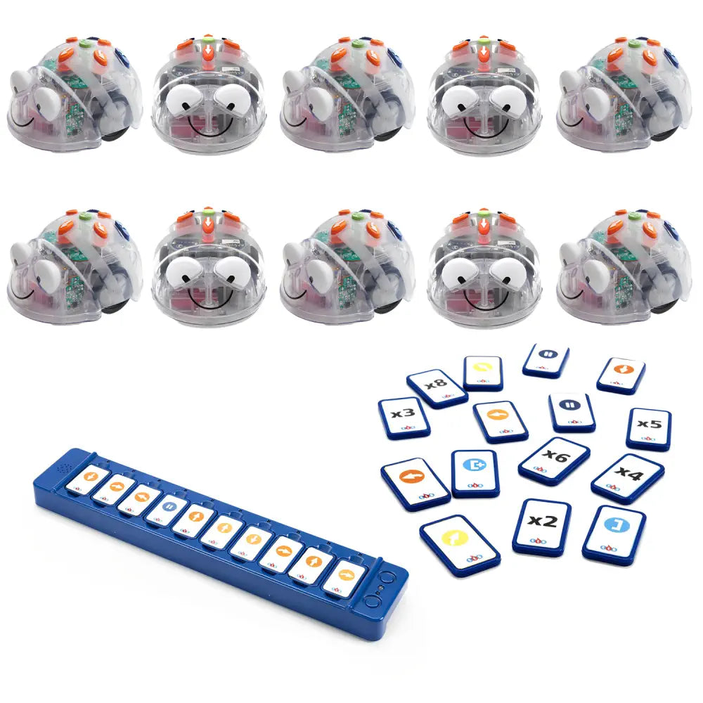 TTS 10 Blue-Bot Programmable & Rechargeable Robot with FREE Tactile Reader and FREE Tactile ...