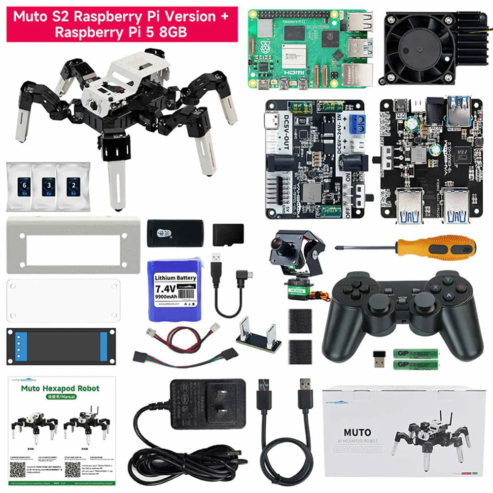 18dof Muto S2 Hexapod Robot Raspberry Pi Versionwith Raspberry Pi 5