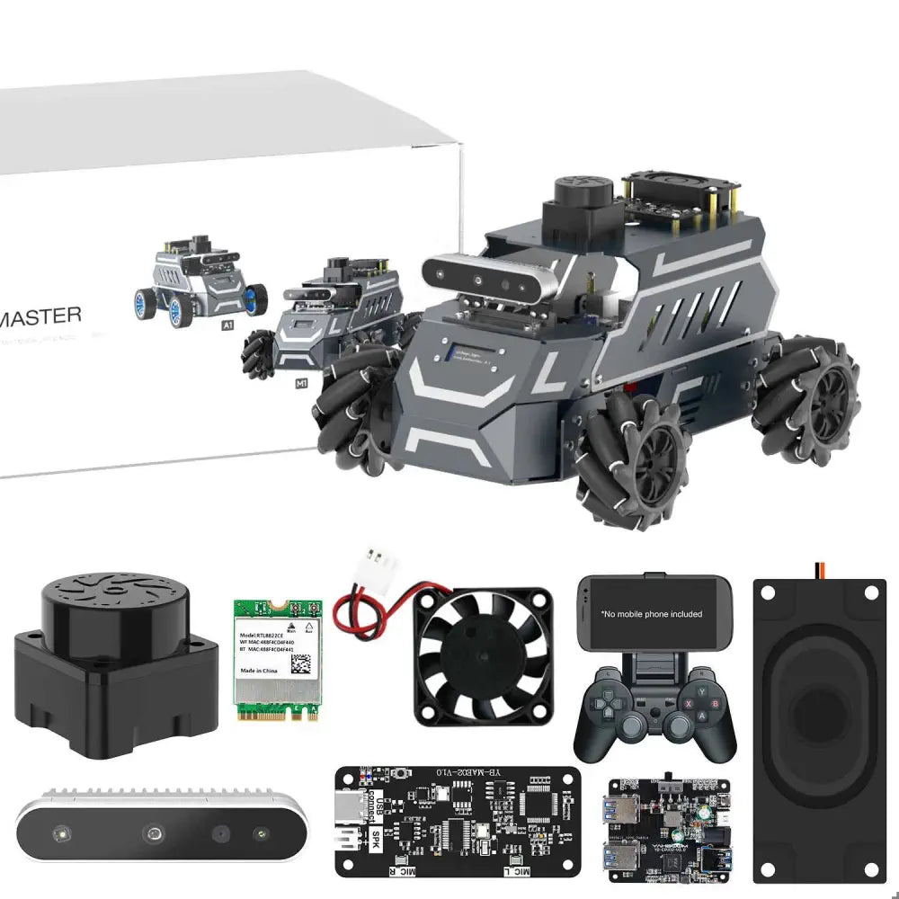 ROSMASTER M1 AI Large Model ROS2 Robot with Mecanum Wheel--Superior without Jetson NANO 4GB SUB ...