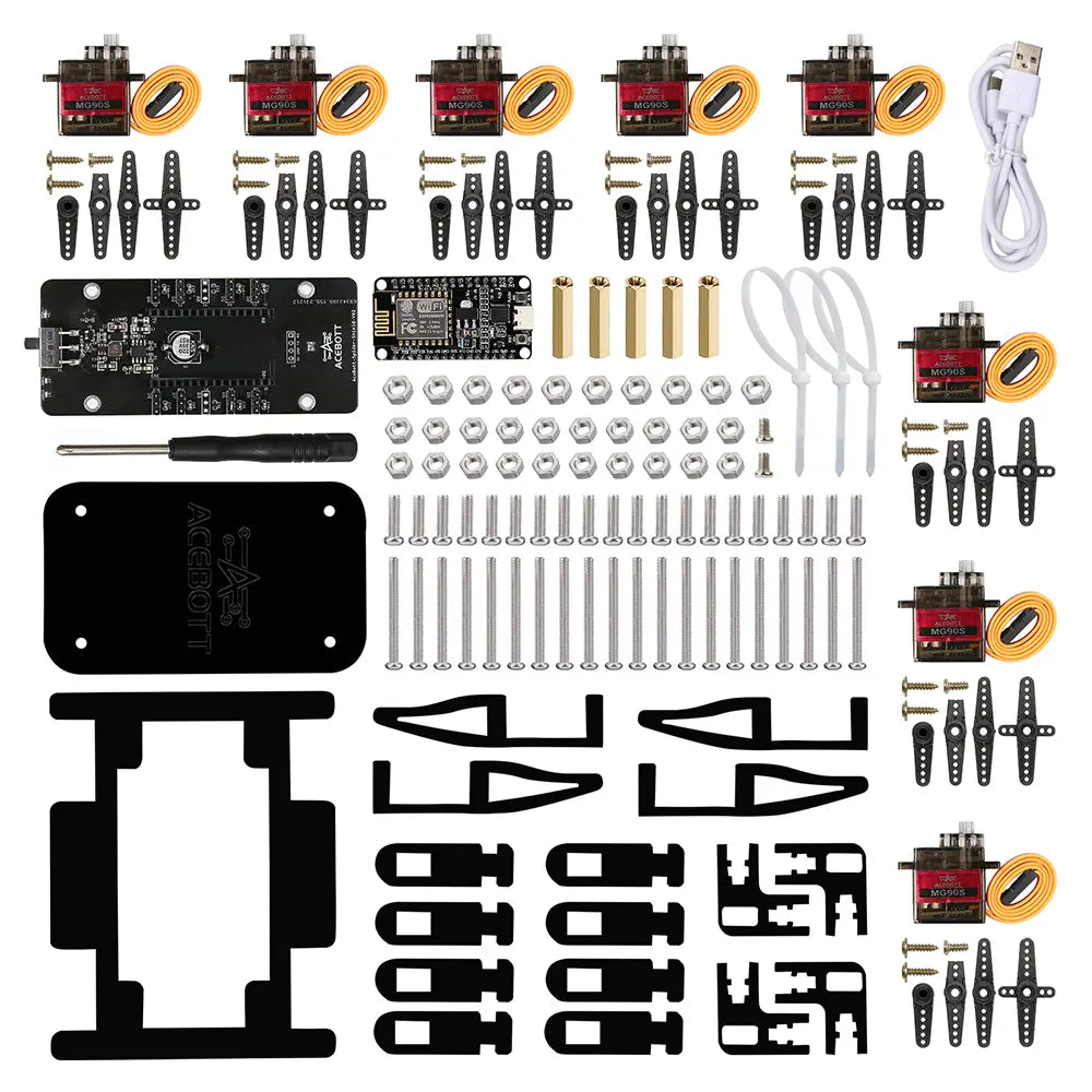 Acebott Esp8266 Quadruped Bionic Spider Robot Kit Compatible W Arduino