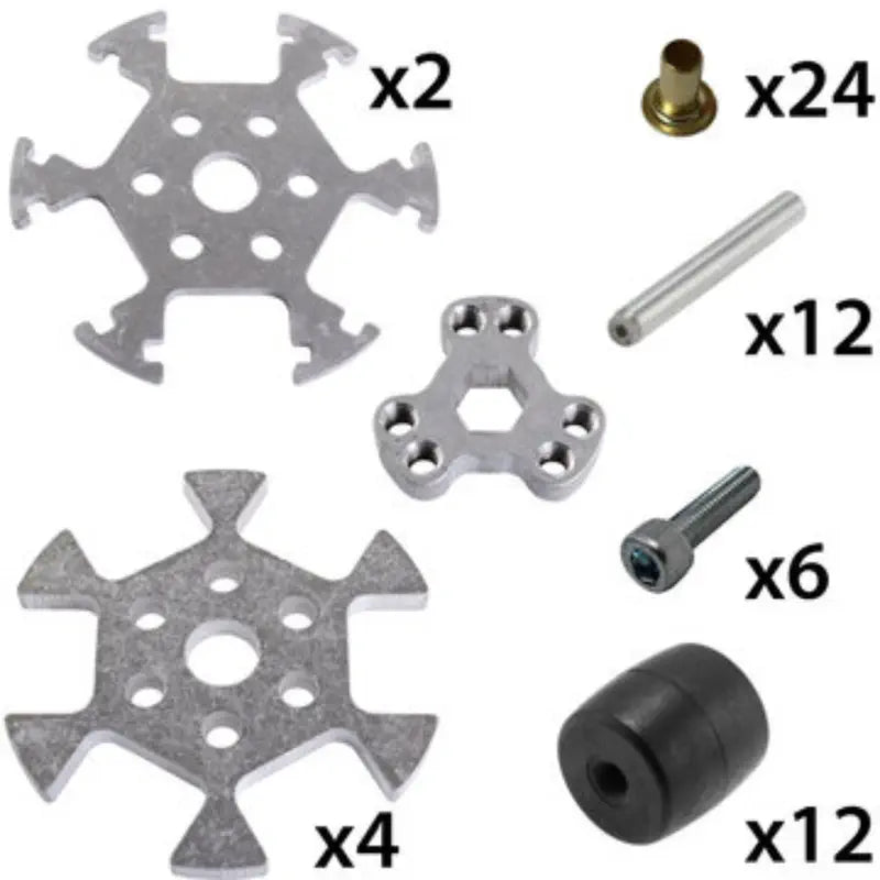 AndyMark 3in. Dualie Omni Wheel w/ 3/8 Hex Bore - RobotShop