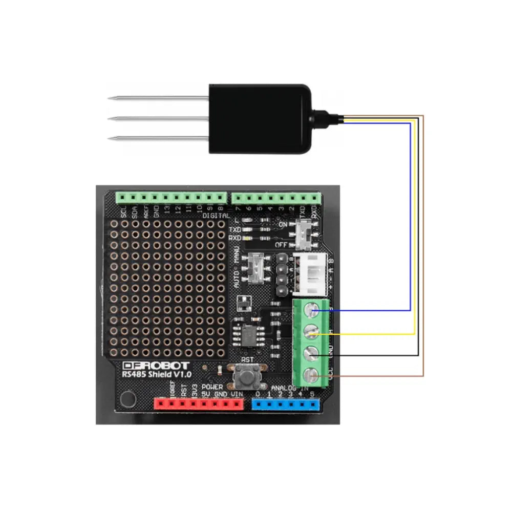DFRobot MODBUS-RTU RS485 Soil Moisture, Temperature & EC Sensor (IP68, 5-30V) - RobotShop