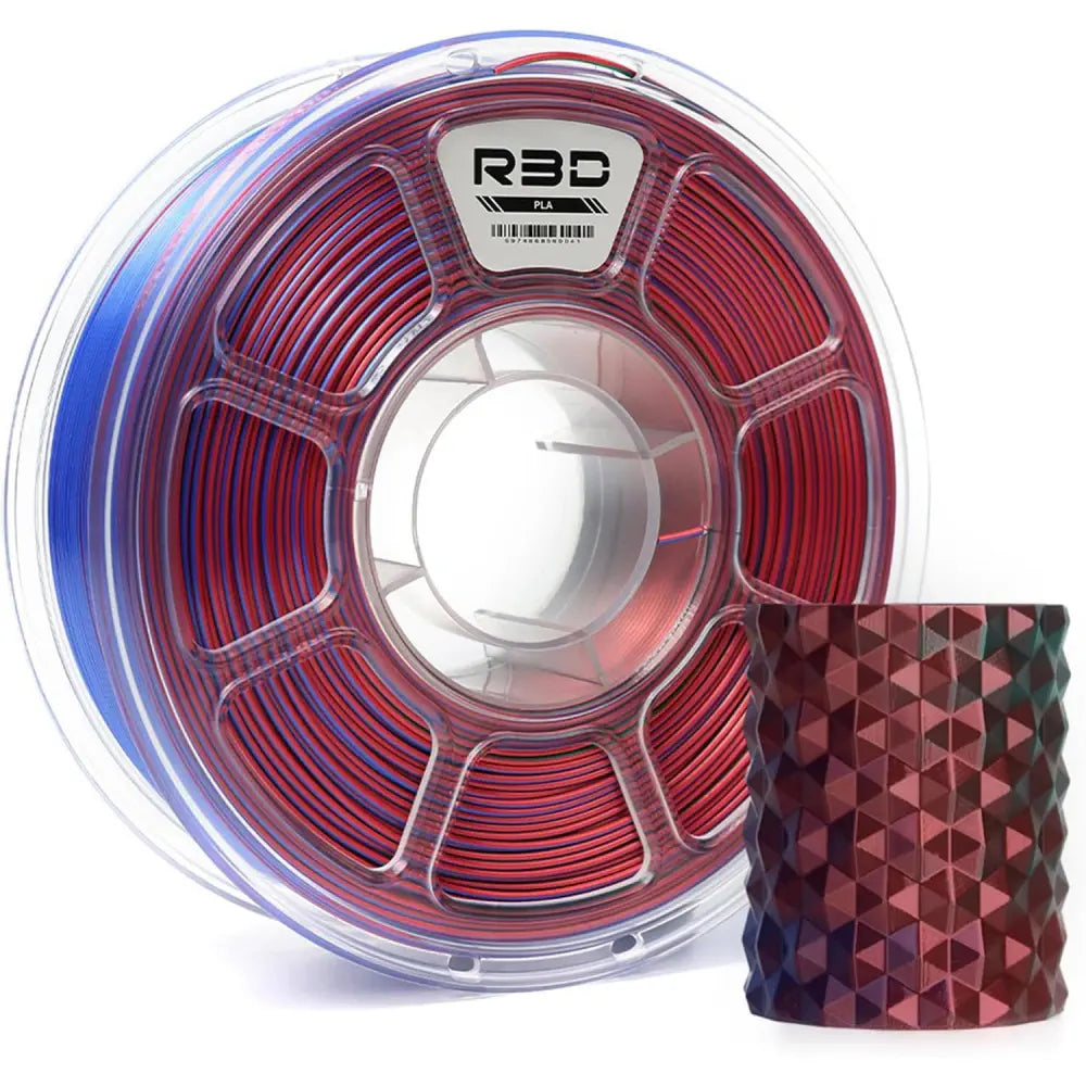 R3D Tri Colour Matte Magic PLA Filament, 1.75mm, 1kg - RobotShop