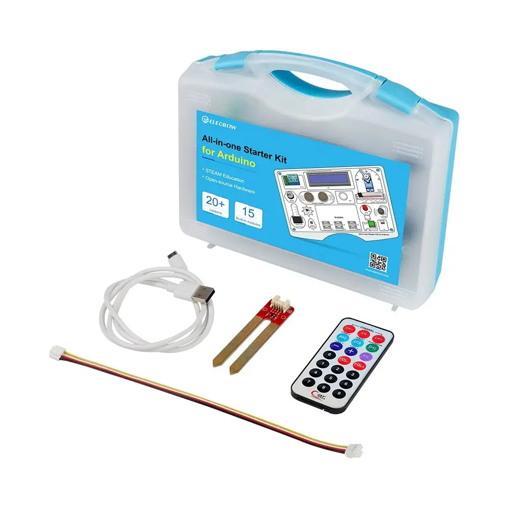 Elecrow Arduino All In 1 Starter Kit W 15 Sensors And 21 Lessons Robotshop