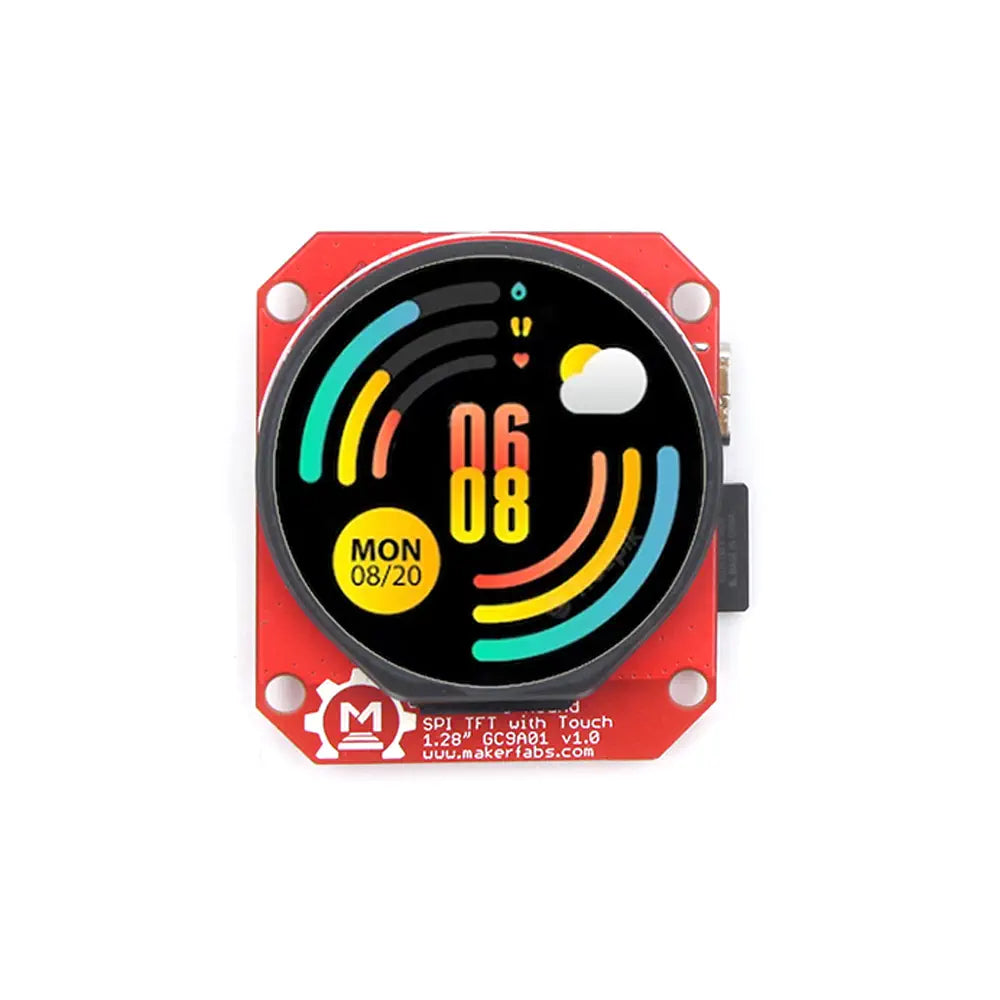 Matouch Round Spi Tft Display W Touch Feature 128 Inch Esp32 S3