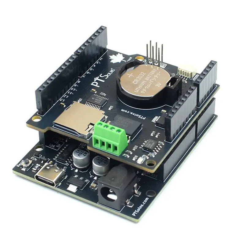 PTSolns RTC MicroSD Data Logging Shield for Uno (Arduino Compatible) - RobotShop