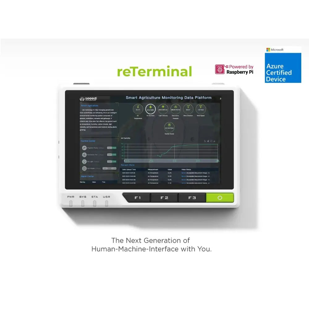 reTerminal CM4104032 AI, IoT, IIoT HMI, All-in-1 Board, RPi CM4 32GB powered - RobotShop