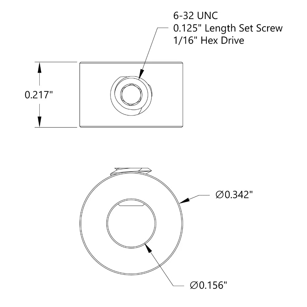 Servocity 015625 532 Steel Set Screw Collar Robotshop