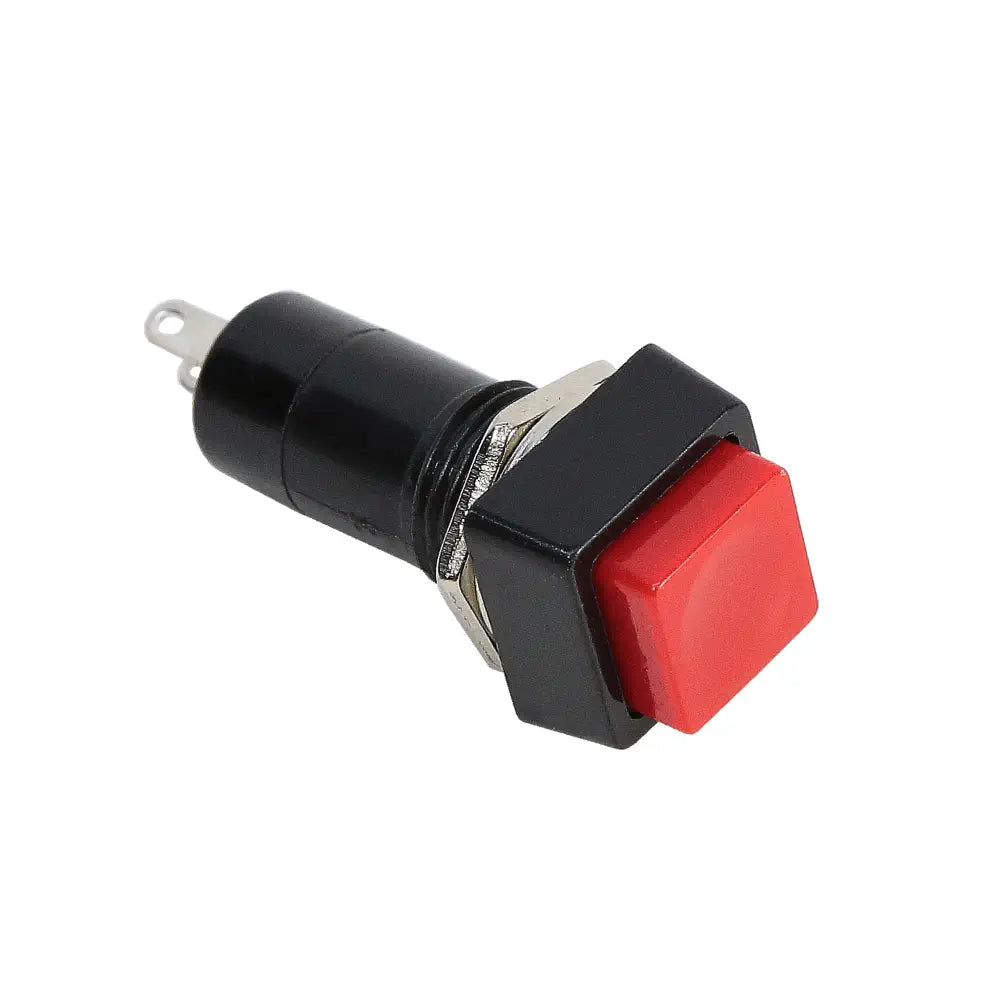 ServoCity Momentary SPST Square Push Button Switch (Red) - RobotShop