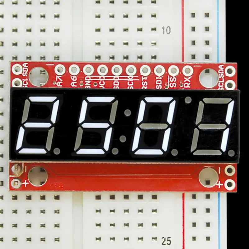 SparkFun 7-Segment Serial Display - White - RobotShop