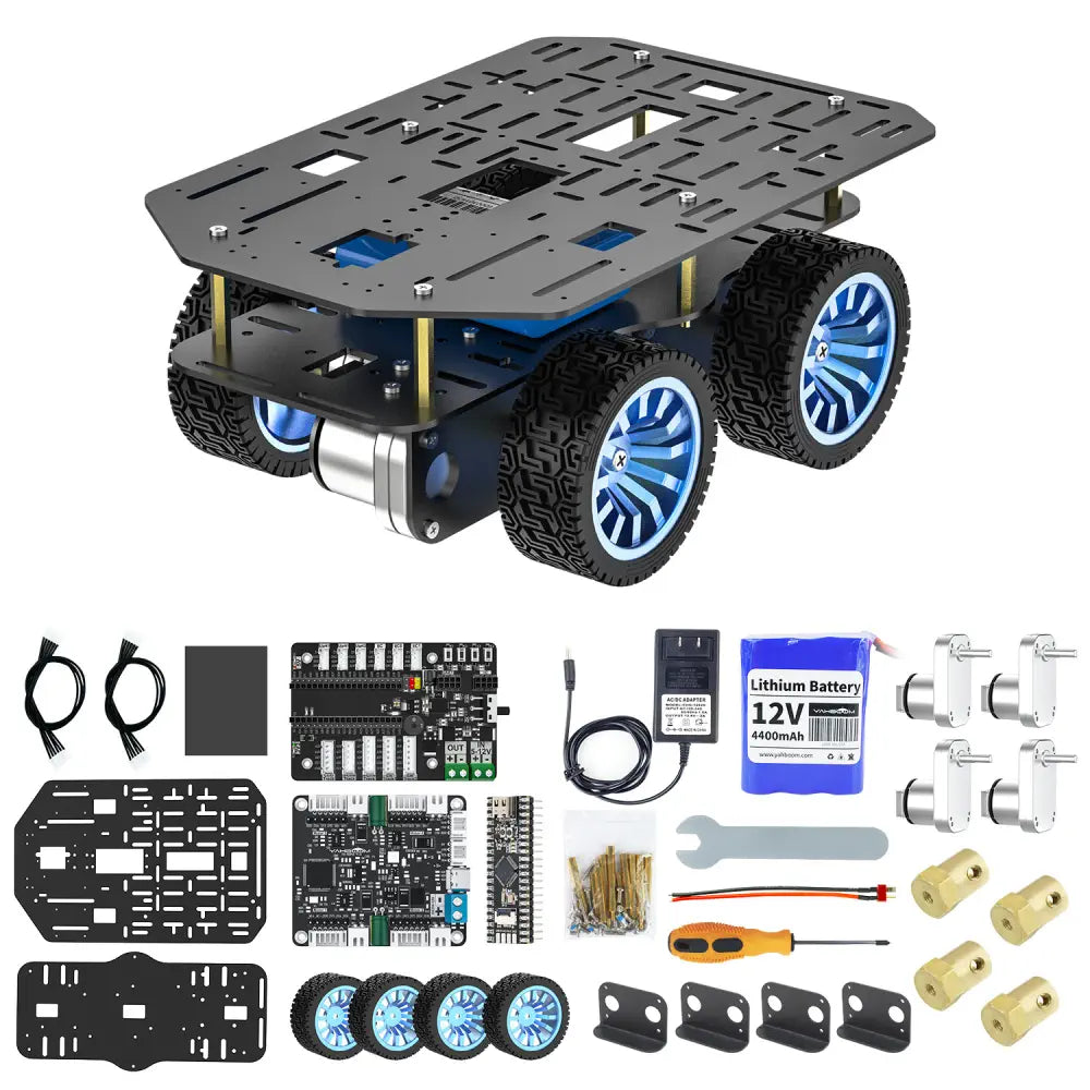 Yahboom MSPM0 Smart Robot Car Aluminum Alloy Chassis Kit-- Four-wheel ...