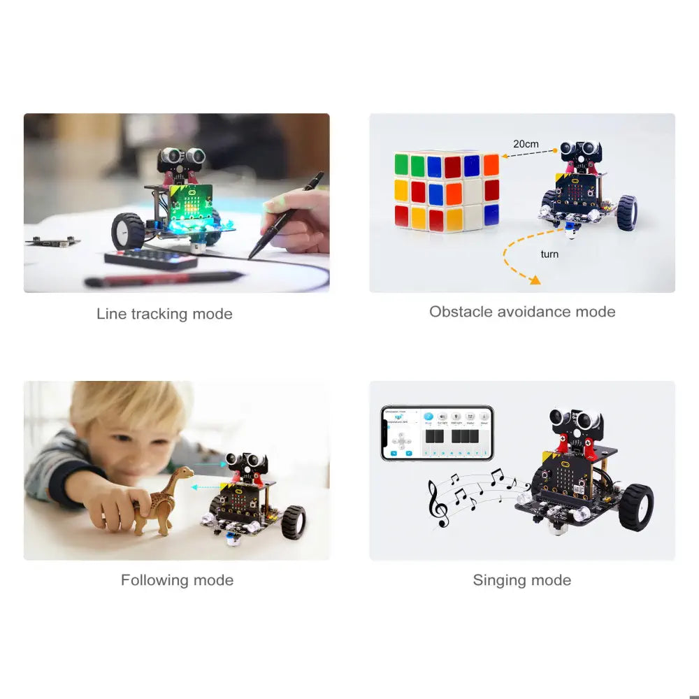 Yahboom micro:bit smart robot car with IR and APP with Micro:bit V2 ...