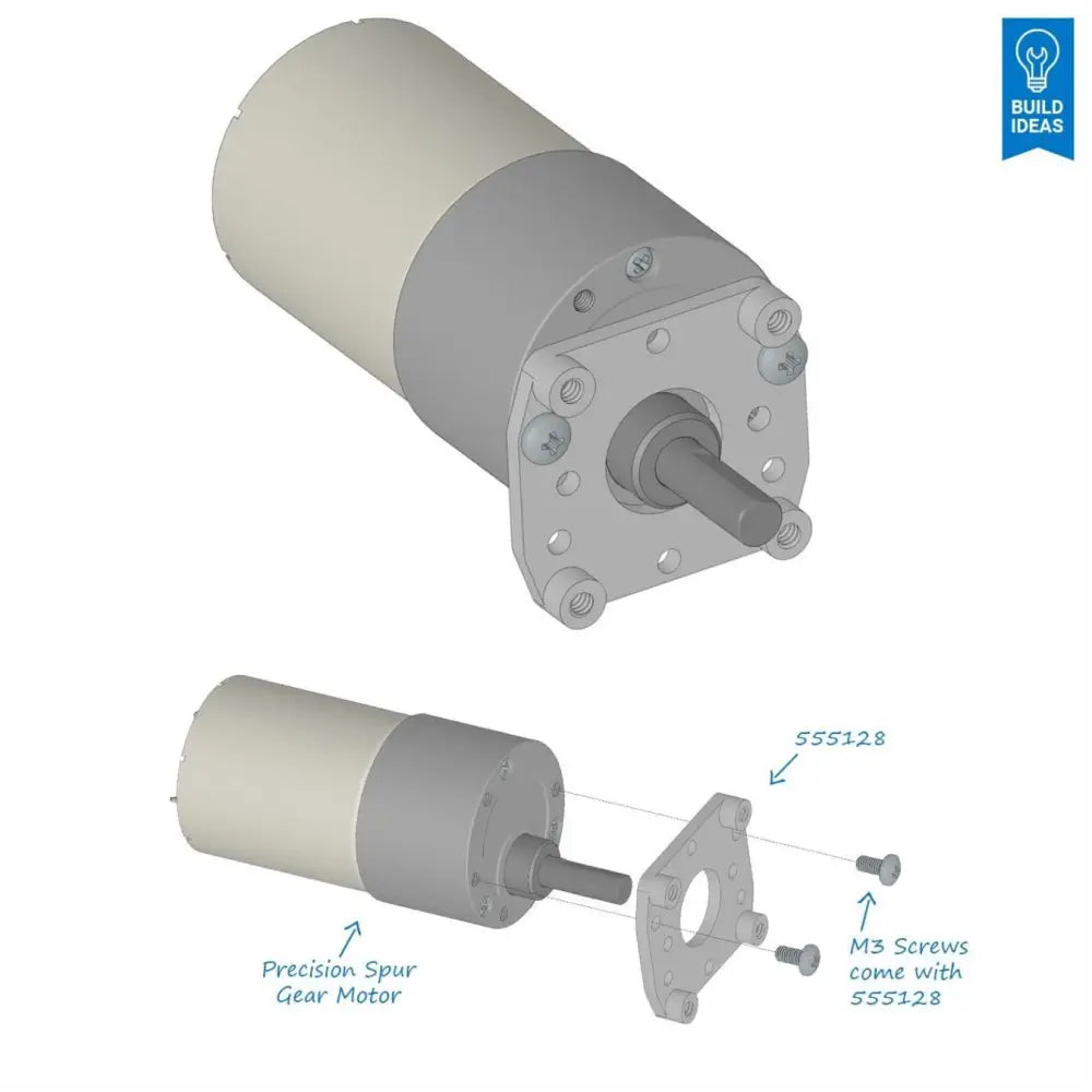 12V, 20RPM, 278oz-in Precision Gearmotor - RobotShop