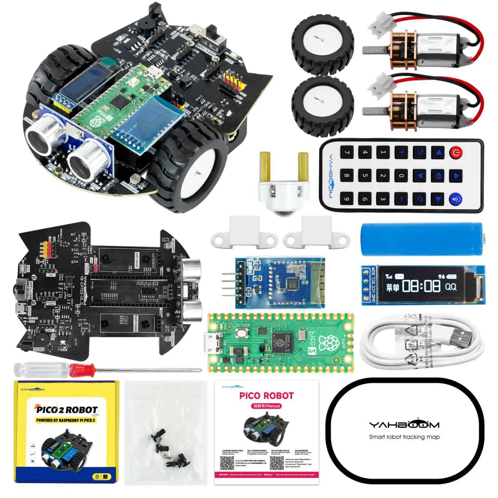 Yahboom Robot Car Kit for Raspberry Pico2 Board w/ Micropython App ...