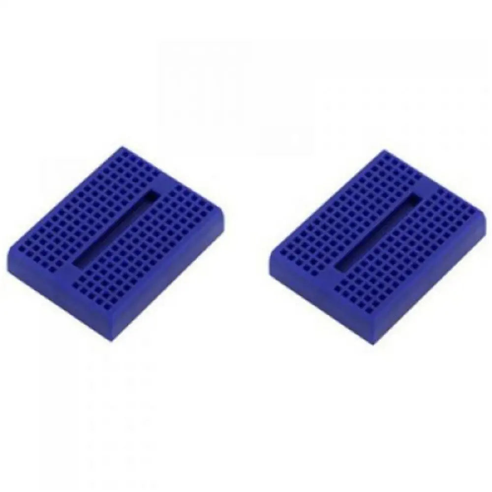 170 Tie Point Mini Solderless Breadboard Pair - Blue - RobotShop