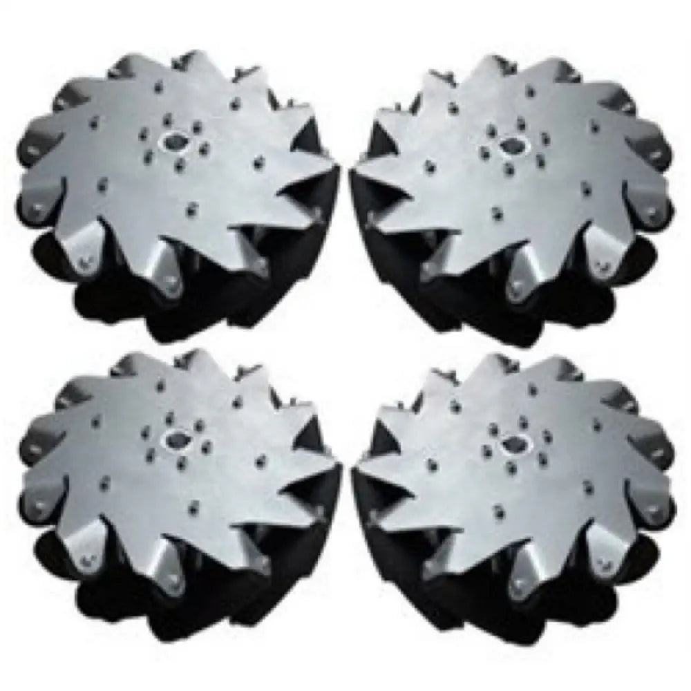 254mm Mecanum Wheel Set (2x Left, 2x Right) - RobotShop