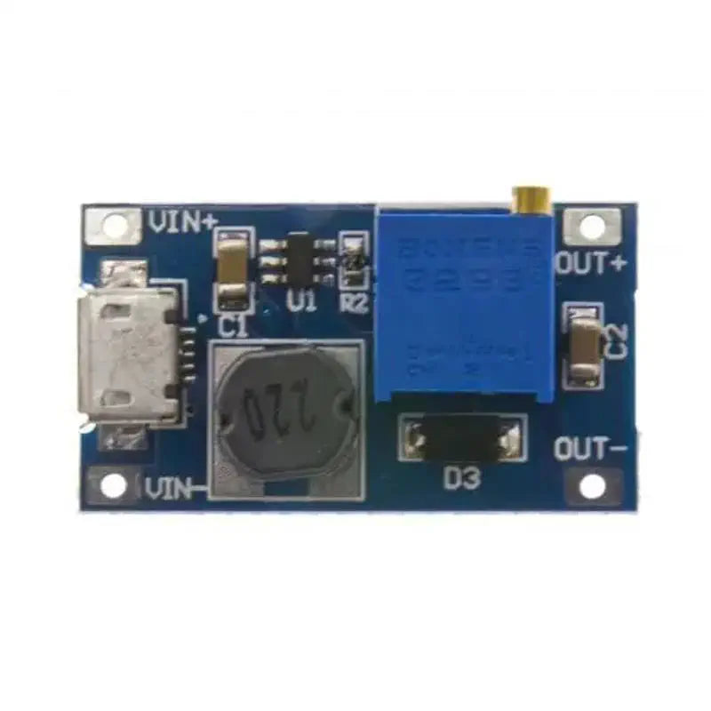 2A Booster DC-DC Step-Up Module Micro USB Input 2V-24V to 5/9/12/28V ...