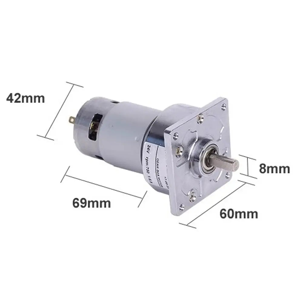 High torque 775 size DC gear motor with bracket kits 12V - 100RPM ...