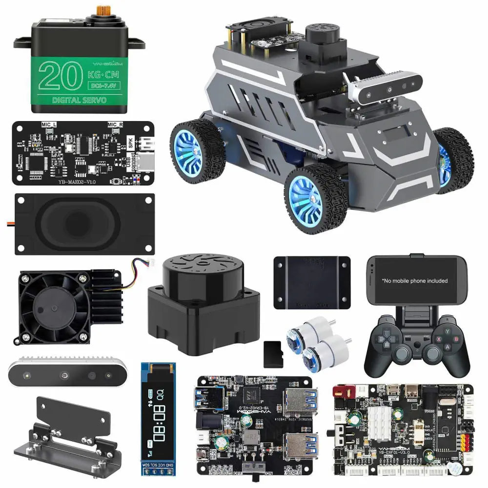 ROSMASTER A1 AI Large Model ROS2 Robot with Ackerman steering chassis ...