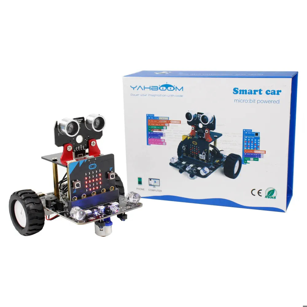 Yahboom micro:bit smart robot car with IR and APP with Micro:bit V2 ...
