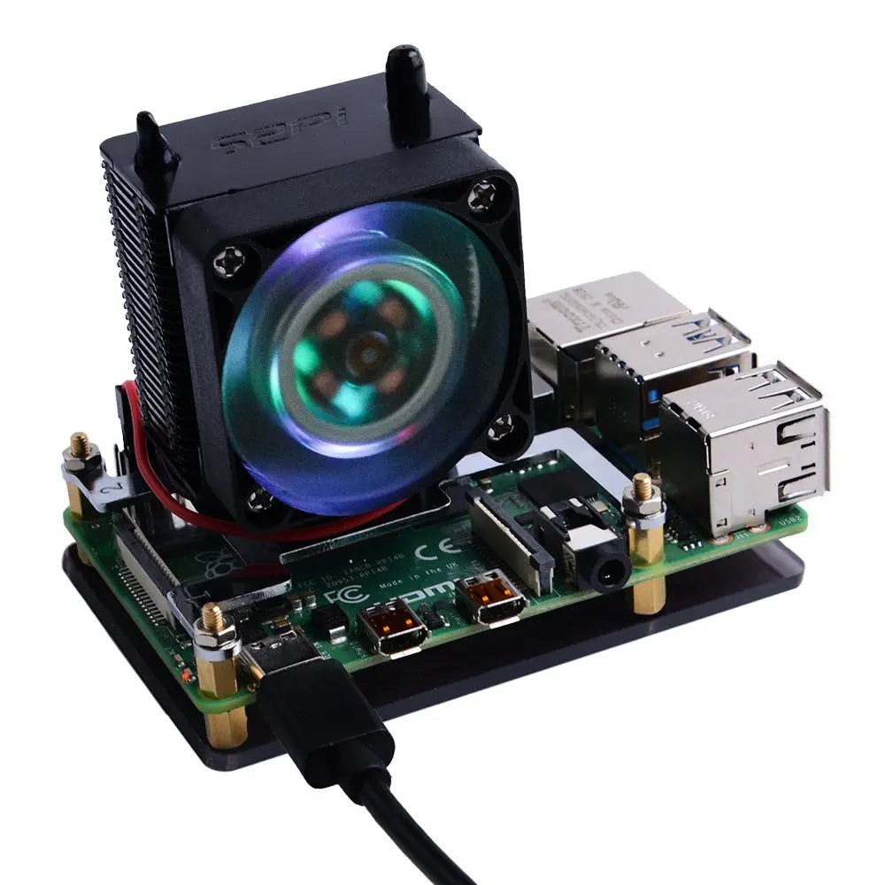 52Pi ICE Tower CPU Cooling System V2.0 for Raspberry Pi 4B/3B+ (Black ...