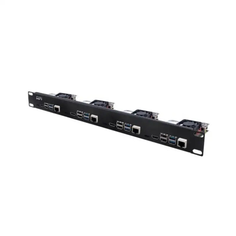 52Pi 1U Rack Bracket for Raspberry Pi 4B ,19-inch 4-Slot w/ Heatsinks ...