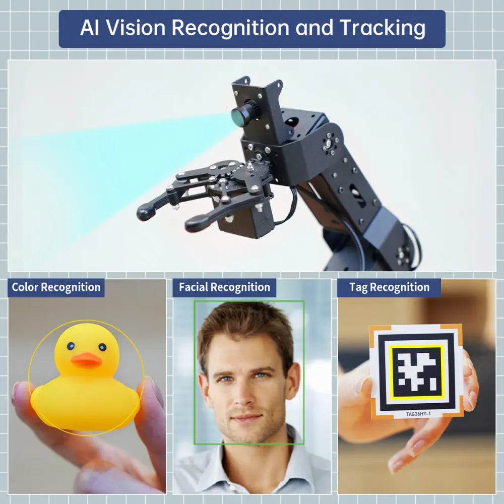 SpiderPi Pro: Hiwonder Hexapod Robot with AI Vision Robotic Arm Powered ...