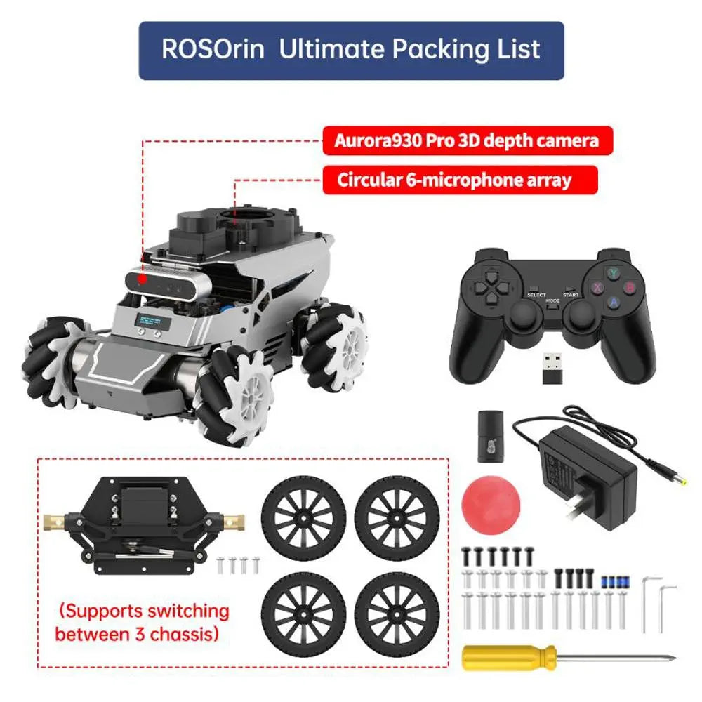Hiwonder ROS2 Smart Car, ROSOrin Multimodal AI Vision Large Model, SLAM Navigation Programming ...