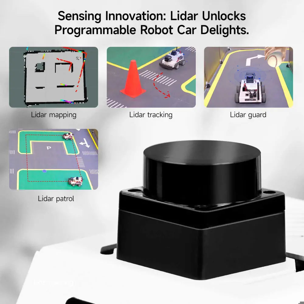Yahboom Raspberry Pi 5 AI Visual ROS2 Robot Car Kit 2DOF Lidar Stem ...