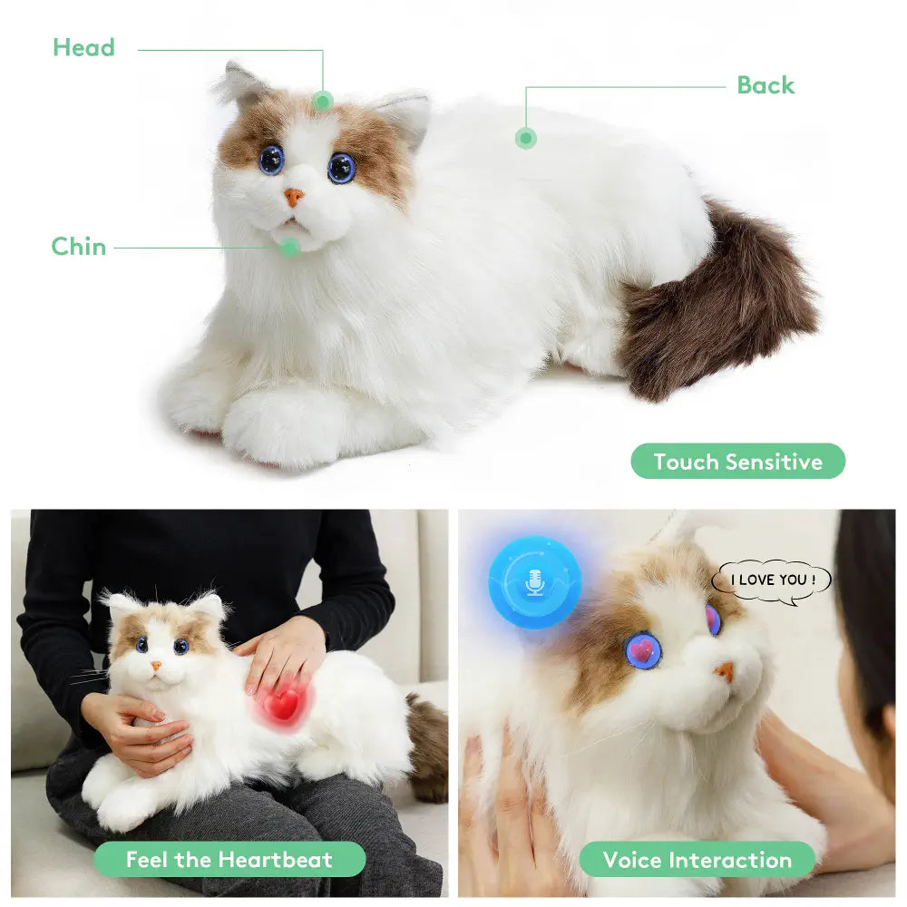 Metacat Smart Robot Cat Interactive Companion Pet Robotic Pet(Bicolor B ...