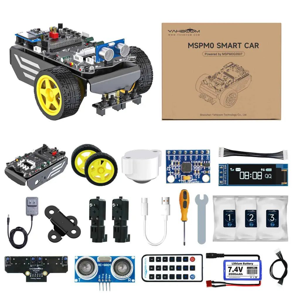 Yahboom MSPM0 smart robot car based on MSPM0G3507-Standard Kit - RobotShop