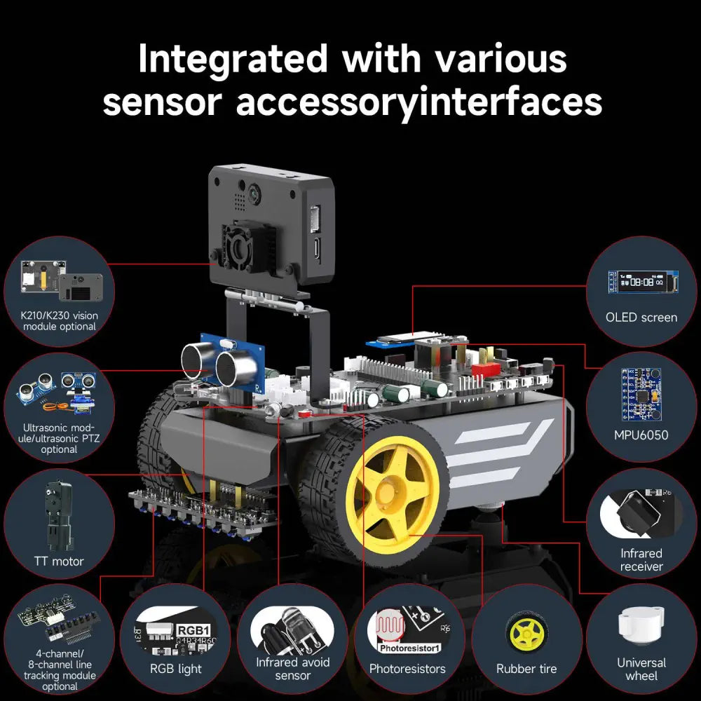 Yahboom MSPM0 smart robot car based on MSPM0G3507-Advanced Kit - RobotShop