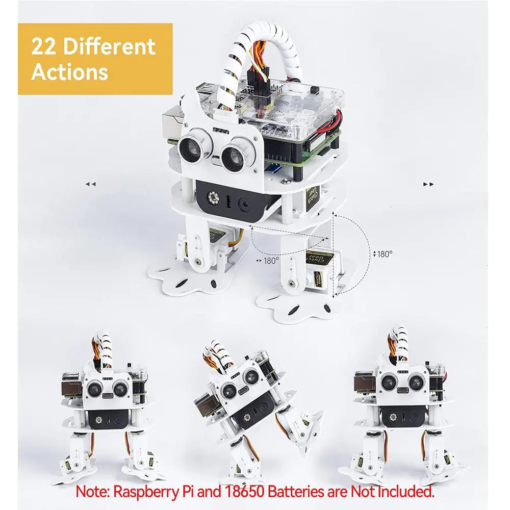 SunFounder PiSloth Robot Programmable Bionique AI Kit pour Raspberry Pi ...
