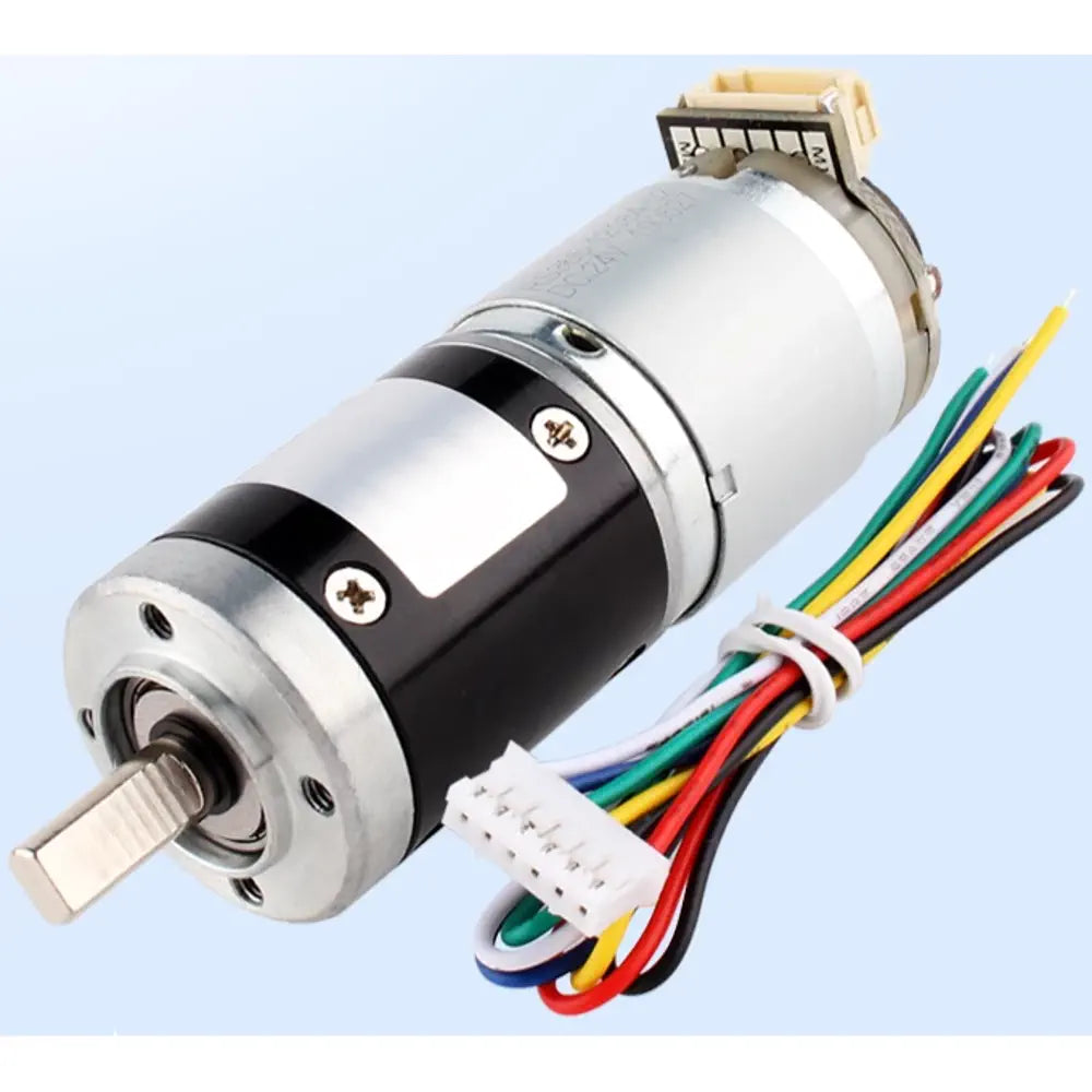 28mm Planetary Gear Motor w/Encoder 12V - 63RPM - RobotShop