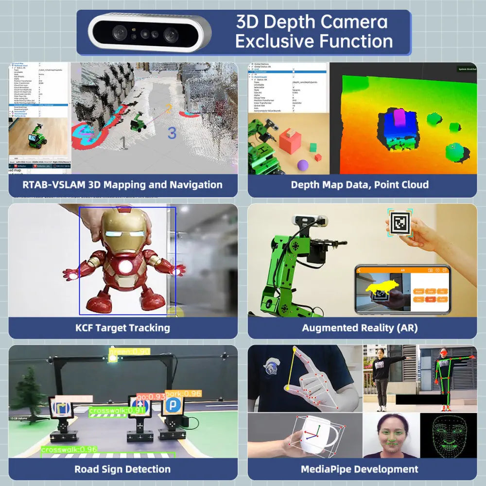 Hiwonder JetRover Robot ROS avec bras robotique Vision Support SLAM ...