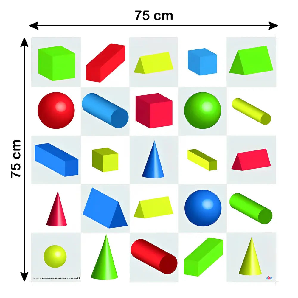 TTS Bee-Bot & Blue-Bot 3D Shapes Mat 75x75 cm – Durable Coding Toy ...