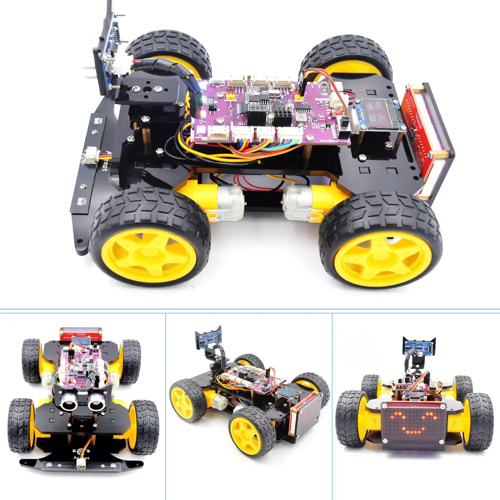 Adeept 4WD Smart Car Kit (Compatible w/ Arduino IDE) - RobotShop