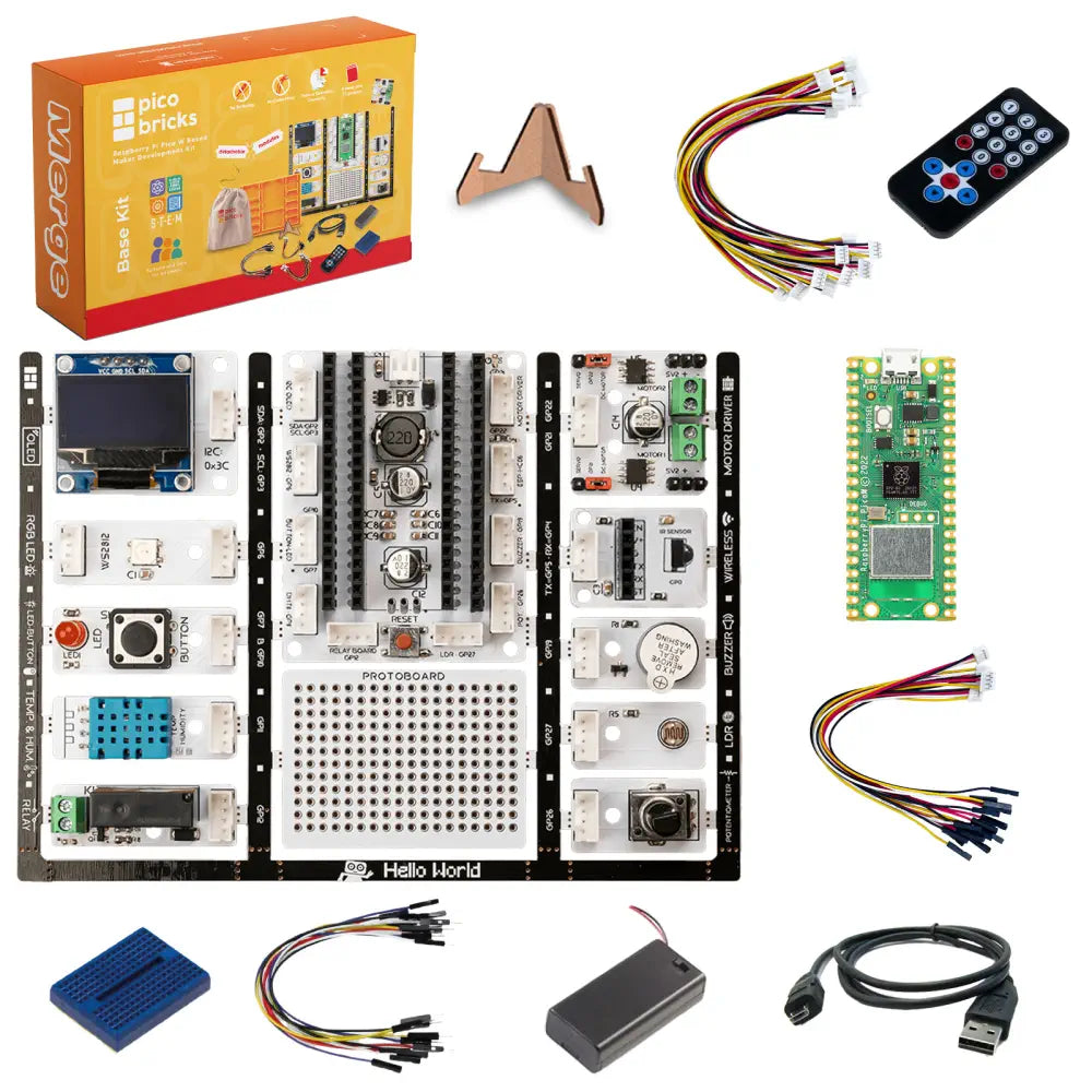 PicoBricks - Raspberry Pi Pico Starter Kit with 12 Sensors and ...
