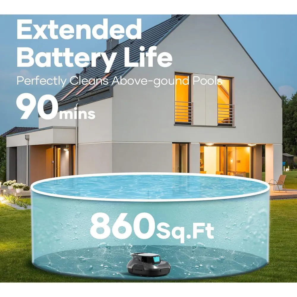 Aiper Scuba SE Cordless Robotic Pool Cleaner for Above Ground Pools ...
