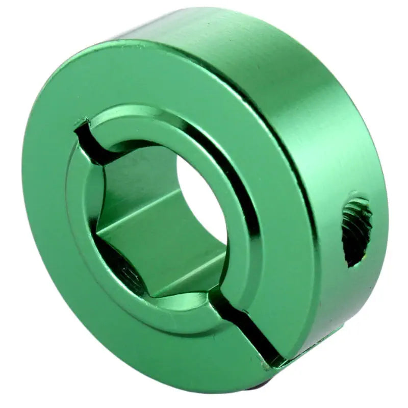 AndyMark 1/2 in. Hex Collar Clamps Green, HD (0.5 in.), 1 Part - RobotShop