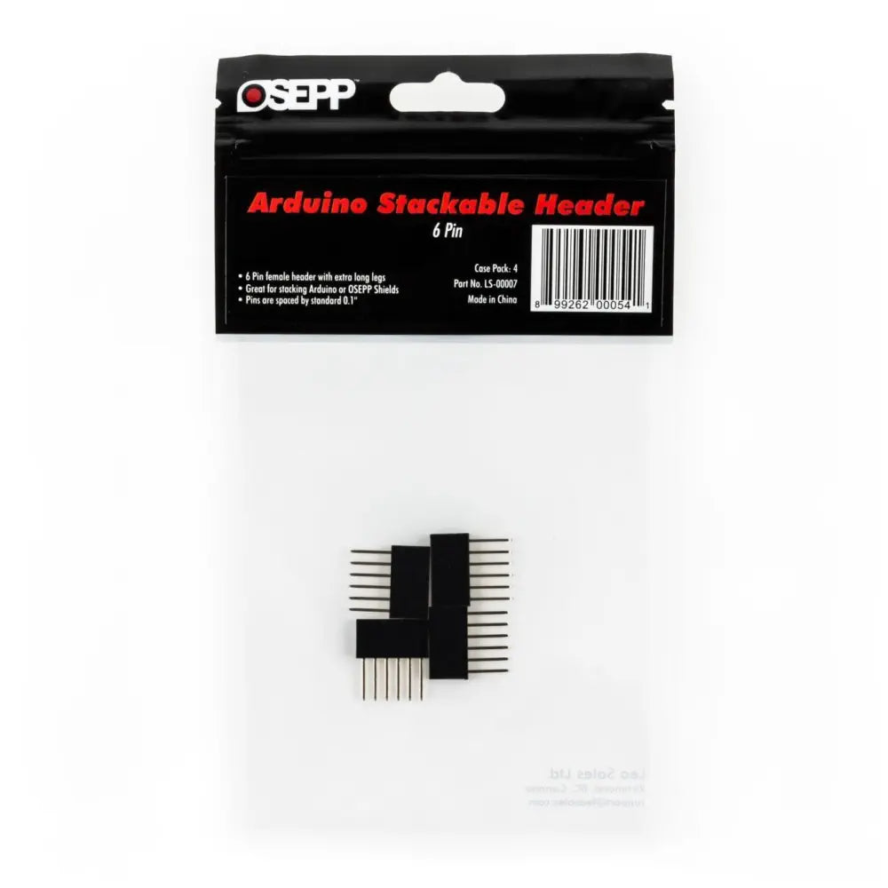 Arduino Stackable Header - 6 pin (4pk) - RobotShop