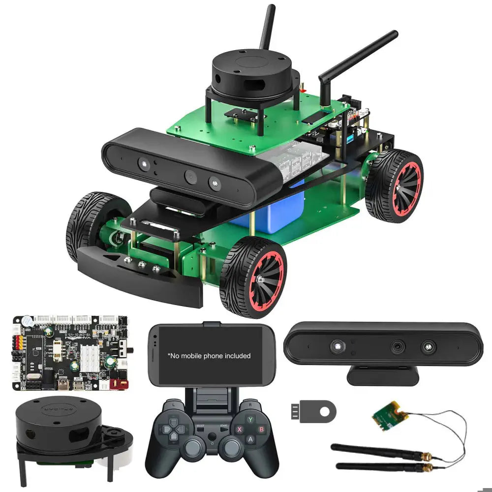 Yahboom Rosmaster R2 ROS2 Robot w/ Ackermann Structure (Jetson Standard ...