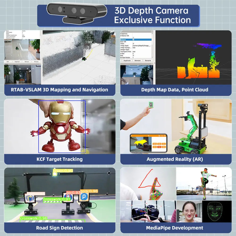 JetAuto Pro Voiture Robot ROS avec Bras Robotique Vision Alimenté par ...