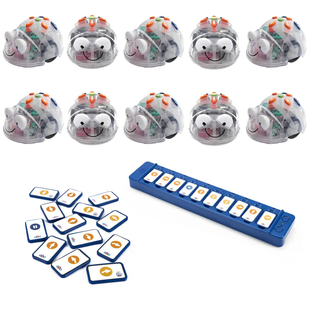 TTS 10 Blue-Bot Programmable & Rechargeable Robot with FREE Tactile Reader and FREE Tactile ...