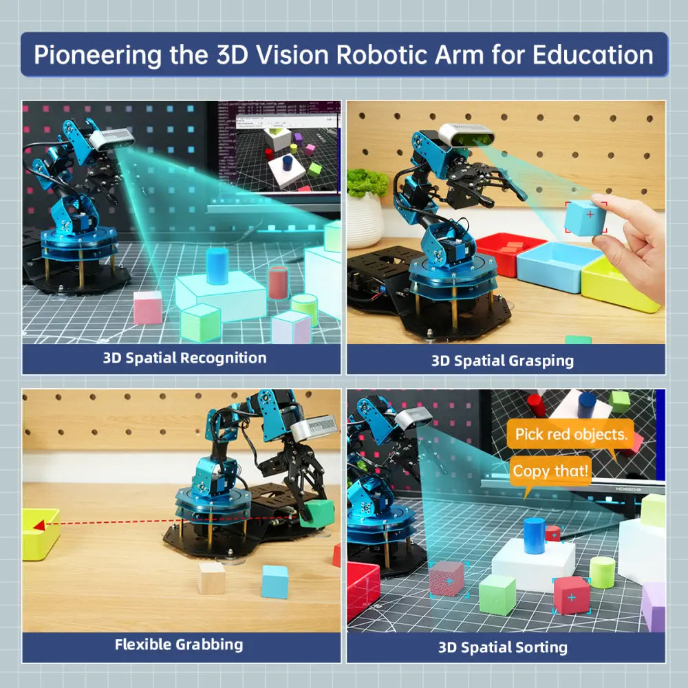Hiwonder ArmPi Ultra ROS2 3D Vision Robot Arm, with Multimodal Large AI ...