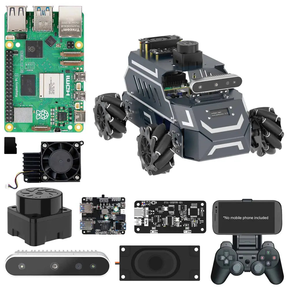 ROSMASTER M1 AI Large Model ROS2 Robot with Mecanum Wheel--Superior with RaspberryPi 5 8G ...